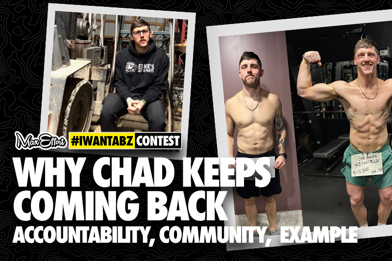 Why Chad Keeps Coming Back — Accountability, Community, Example - CoryG ...